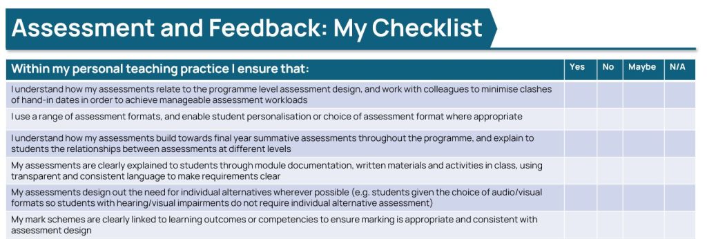 Checklists - Inclusive Education Framework
